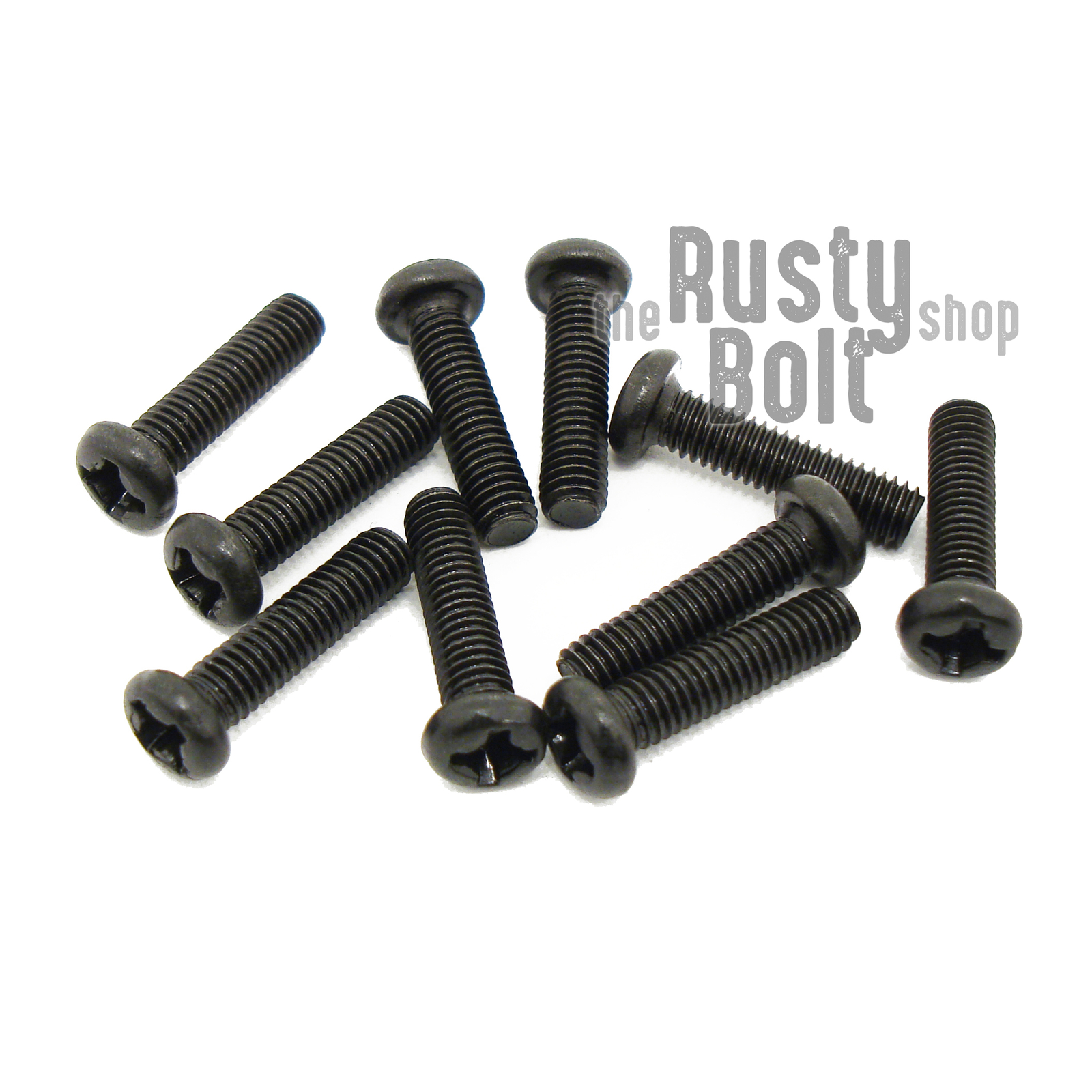M3 x 12mm, Phillips Pan Head Screws, Steel, Black Zinc | eBay