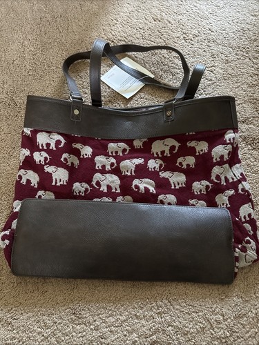 Thirty-One Reversible Tote in Safari Weave Elephants | eBay