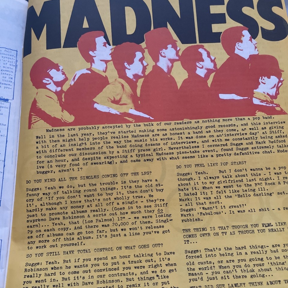 JAMMING ! Rare Punk Fanzine Madness Killing Joke | eBay UK