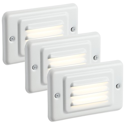 3-Pack LED Step Lights Indoor, Wall Mount Stair Lighting with Louver ...