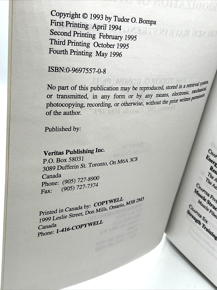 Periodization Of Strength The New Wave In Strength Training Tudor Bompa ...