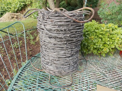 Vtg Barbed/Barb Wire Spool Farm Equip. Western Decor Approx 20lbs 12/25 ...