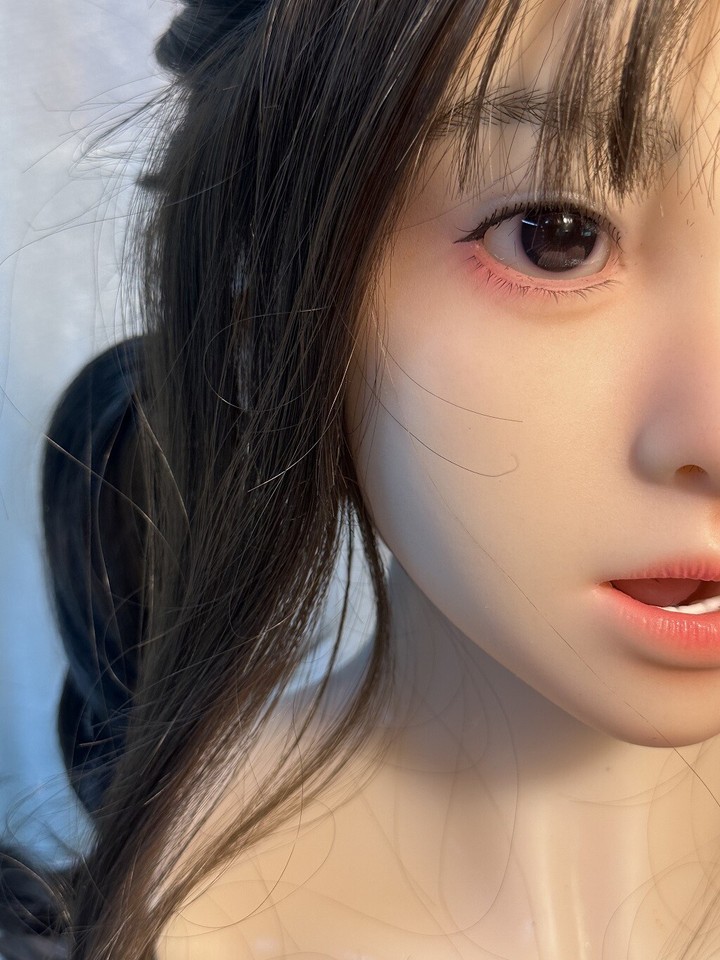 Real Oral Sex D0ll Head Implanted Hair Silicone Mobile Jaw Realistic Masturbator | eBay