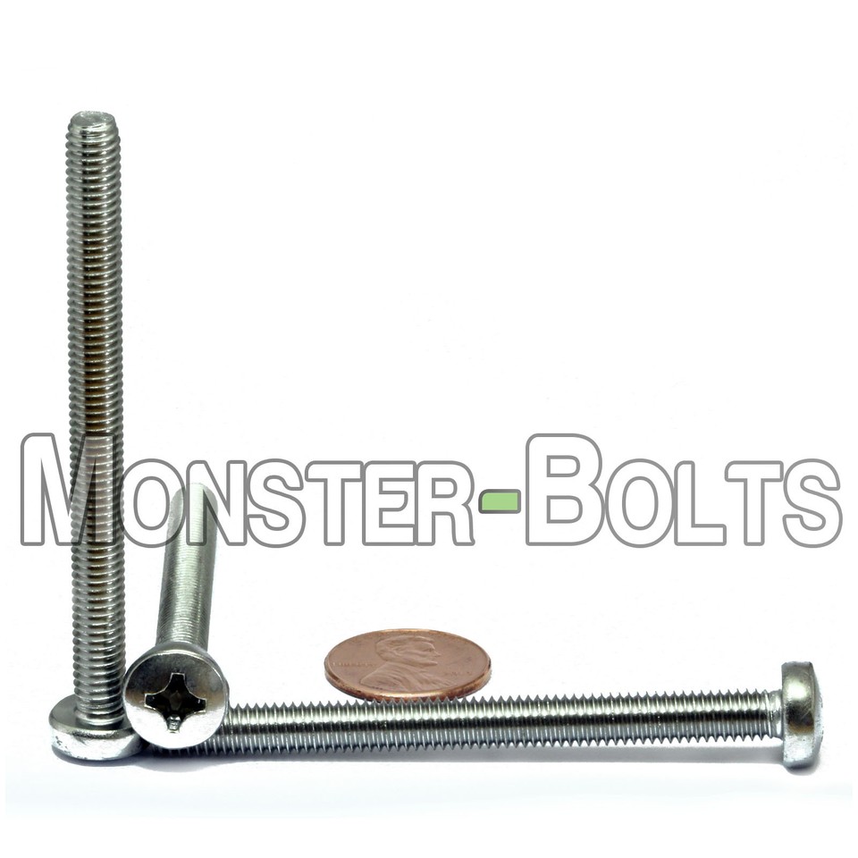 M6 / 6mm Phillips Pan Head Machine Screws, Stainless Steel A2, DIN 7985 ...