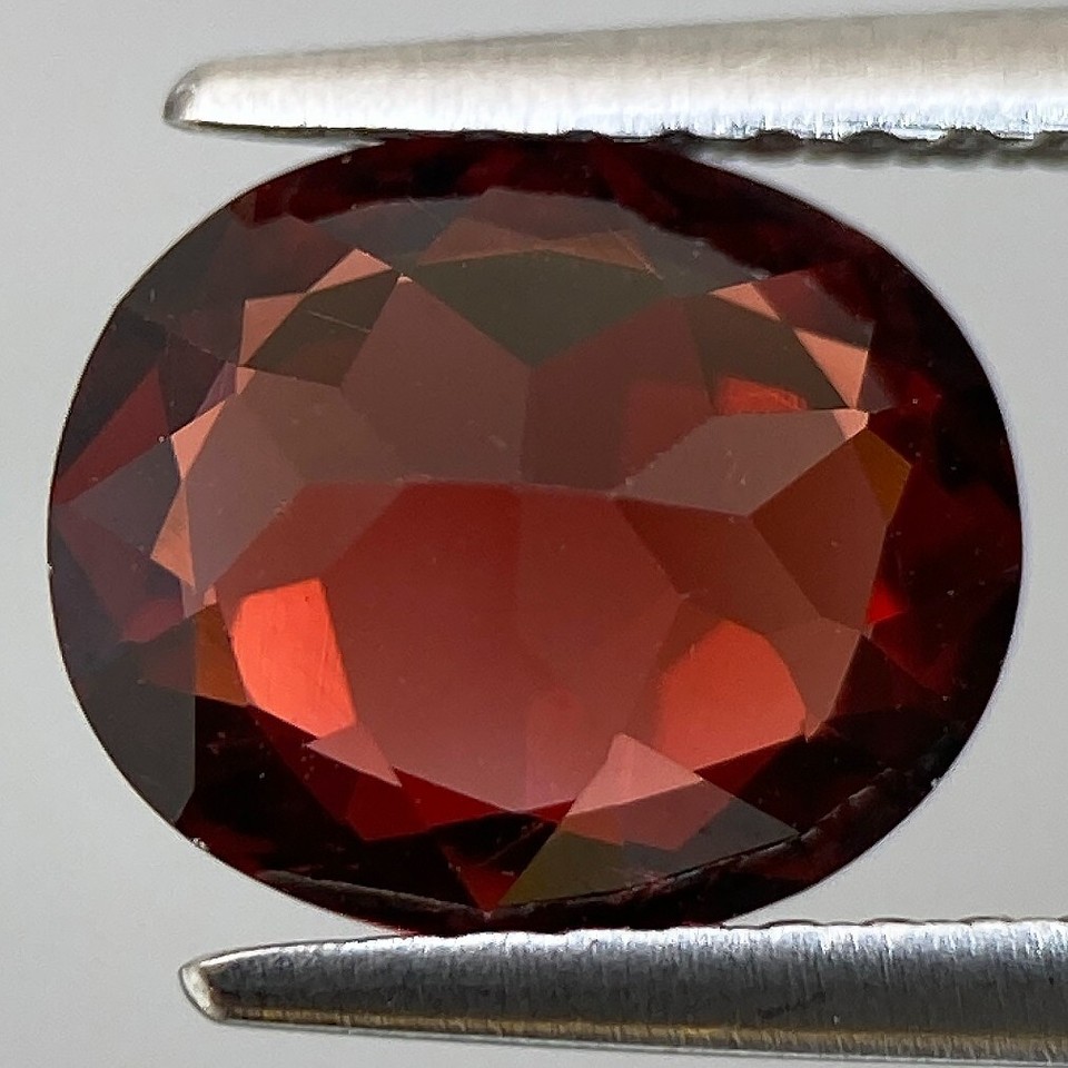 2.20ct Rhodolite Garnet Natural Luster Oval Faceted Vivid Red Gem From ...