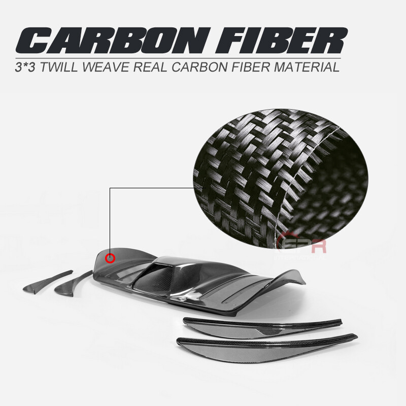 Carbon Fiber Scuderia Style Rear Bumper Diffuser Exterior Kit For ...