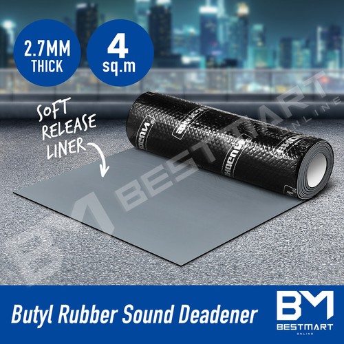 4m² 2.7mm Car Butyl Rubber Sound Deadener Insulation Mat Sound Proofing ...