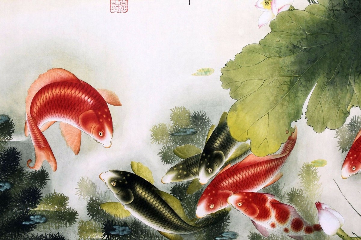 Chinese Koi Paintings