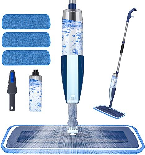 Microfiber Spray Mops for Floor Cleaning with 3pcs Reusable Spray mop ...