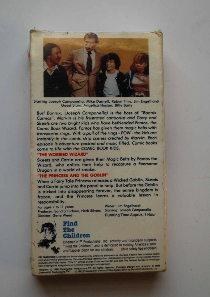 The Comic Book Kids VHS Sealed 1986 Angelica Huston | eBay