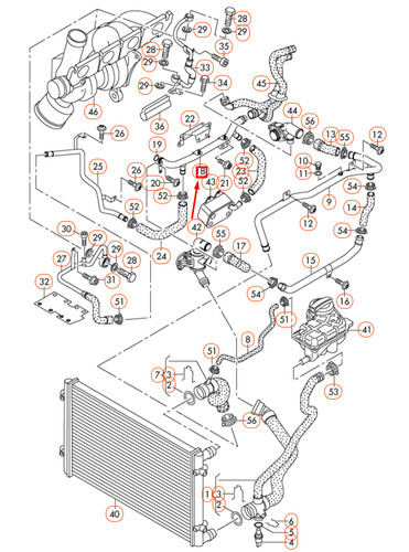 NEW AUDI A4 B7 ENGINE COOLANT PIPE 06D121065J ORIGINAL 06D-121-065-J | eBay