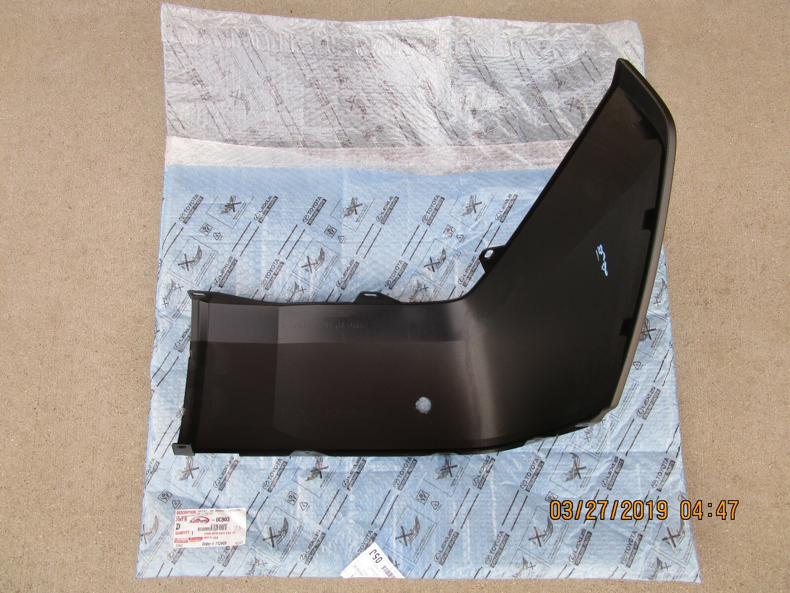 FITS 14-19 TOYOTA TUNDRA REAR PASSENGER SIDE EXTENSION BUMPER END CAP ...