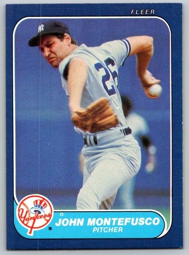 1986 FLEER JOHN MONTEFUSCO NEW YORK YANKEES #111 | eBay