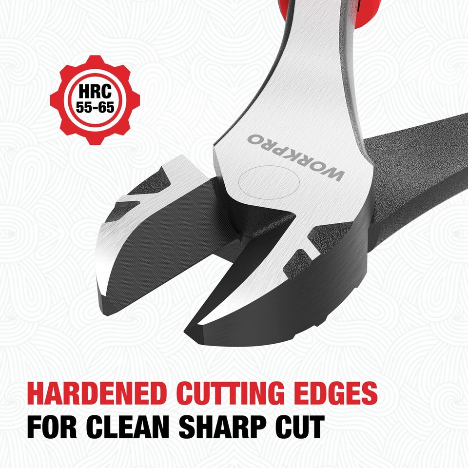 WORKPRO 8" High Leverage Diagonal Plier Heavy Duty Wire Cutters ...