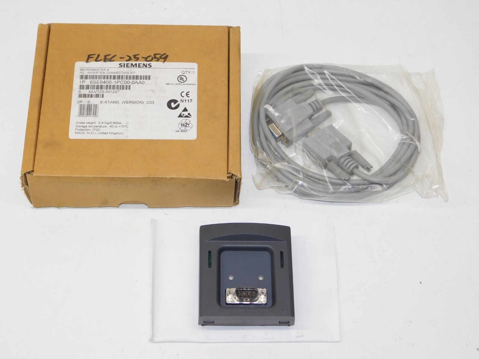 New Siemens 6SE6400-1PC00-0AA0 Micromaster 4 PC Inverter Connection Kit ...