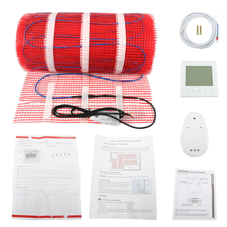 10-100sqft Electric Floor Heat Mat Kit,120V Underfloor Radiant Heating ...