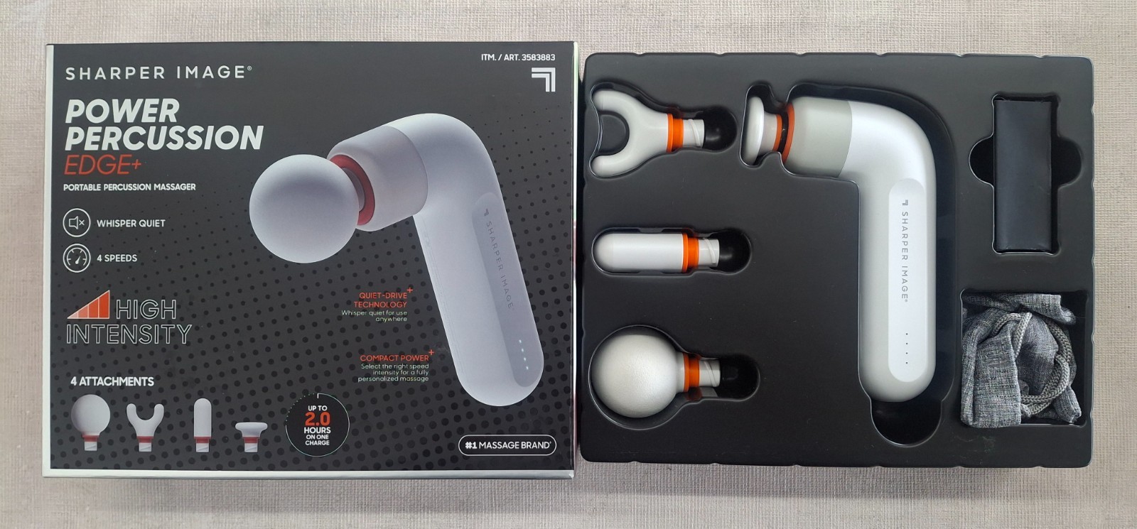 Sharper Image Power Percussion Edge+ Portable Percussion Massager NEW ...