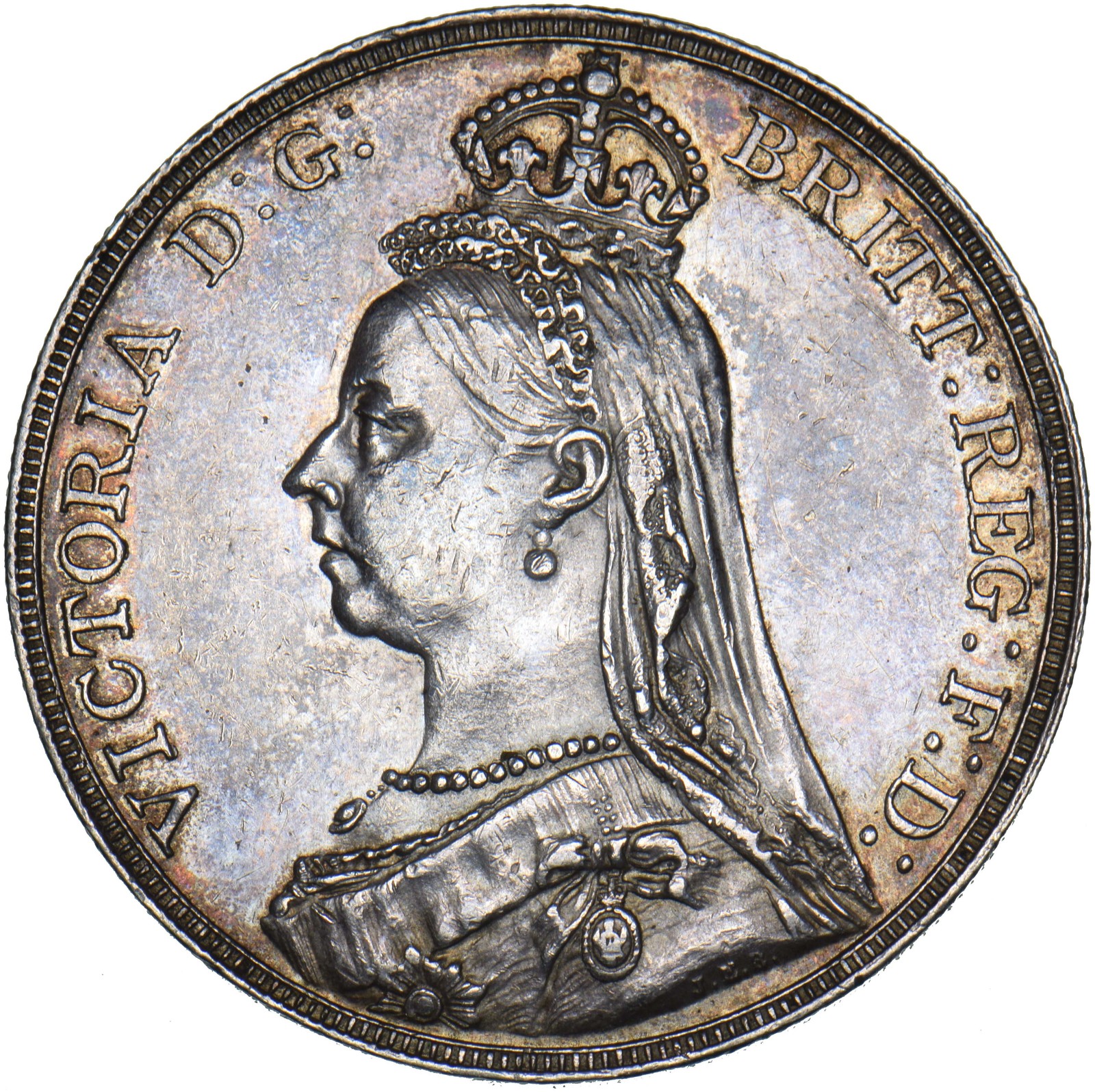 1889 Crown - Victoria British Silver Coin - Very Nice | eBay