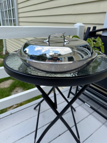 All-Clad D3 Stainless Steel 10” Paella Pan Braiser 2 Handle Skillet ...