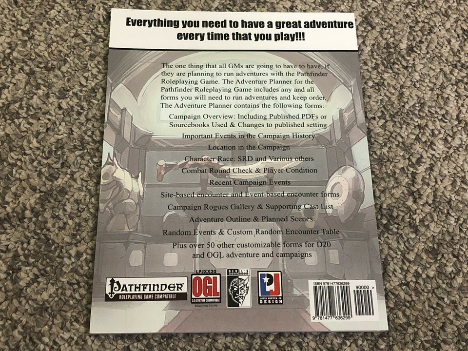 Adventure Planner (Pathfinder Compatible D20) - Louis Porter Jr 2009 | eBay