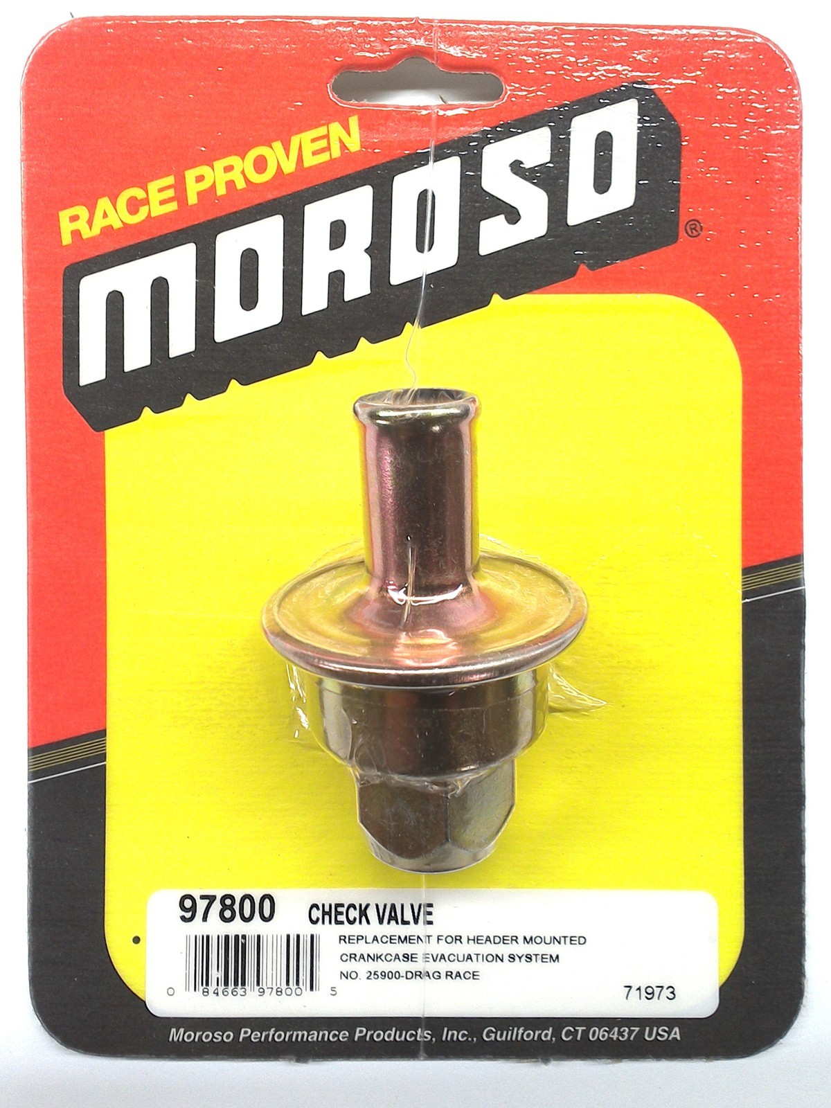 MOROSO 97800 Check Valve-Replacement Crank case Evacuation Valve-25900 ...