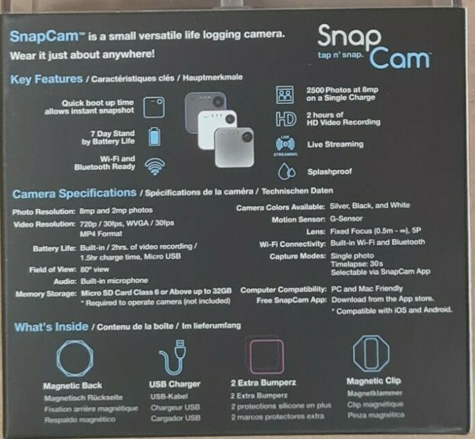 Snapcam Accessories ION SnapCam Wearable Digital Camera User Manual
