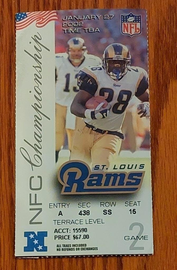 2002 NFC Championship Playoff Game 1/27/02 STL Rams vs Phil. Eagles ...