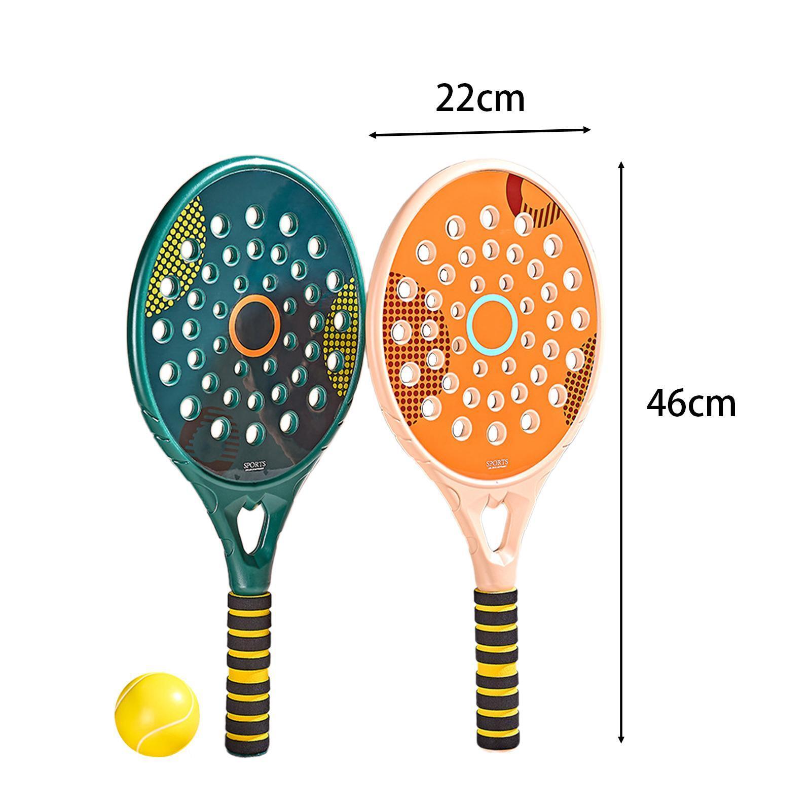 Kids Beach Tennis Rackets with Training Ball for Backyard Indoor ...