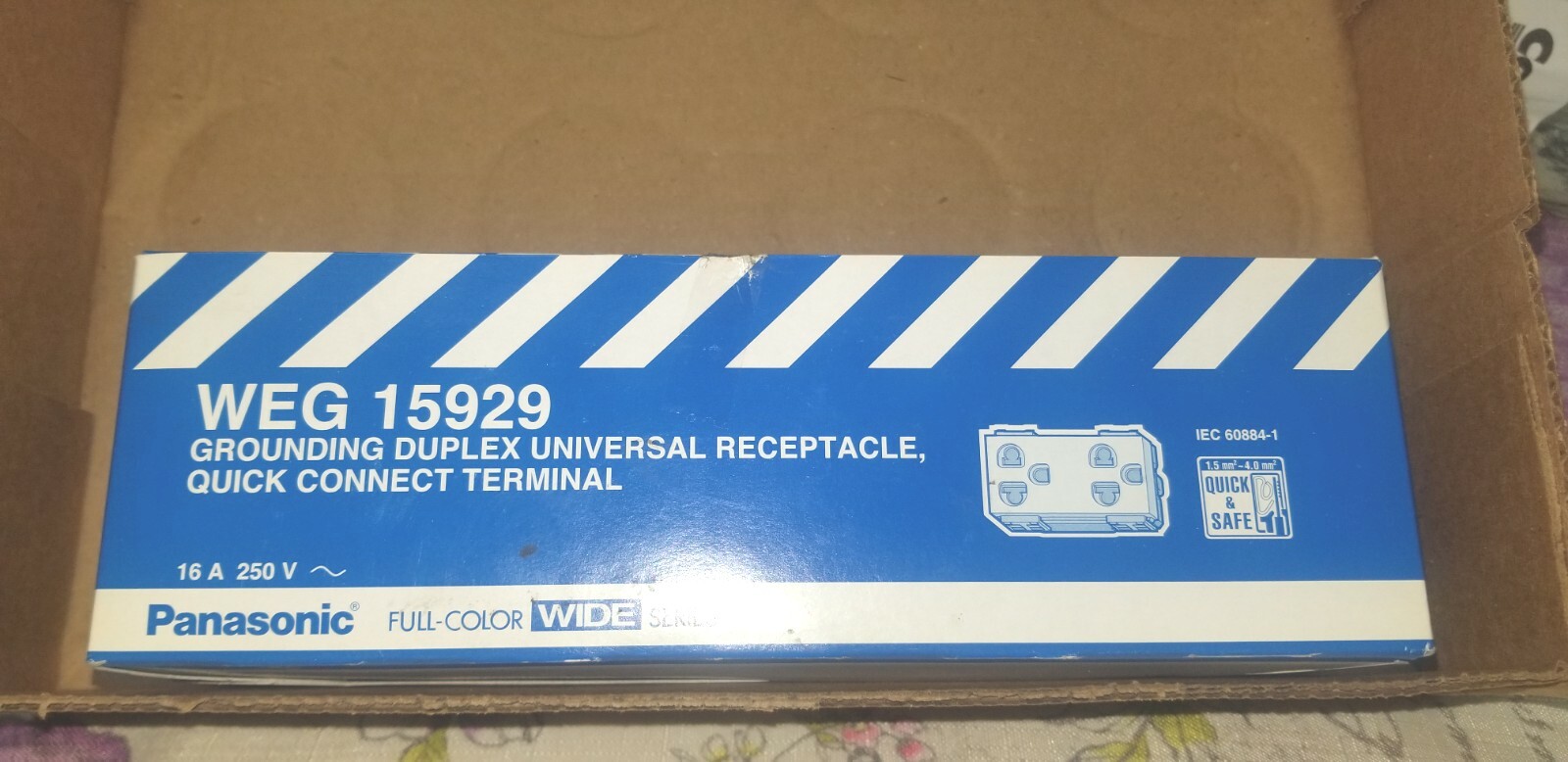 10-pack WEG 15929 Grounding Duplex Universal Receptacle Panasonic Quick ...
