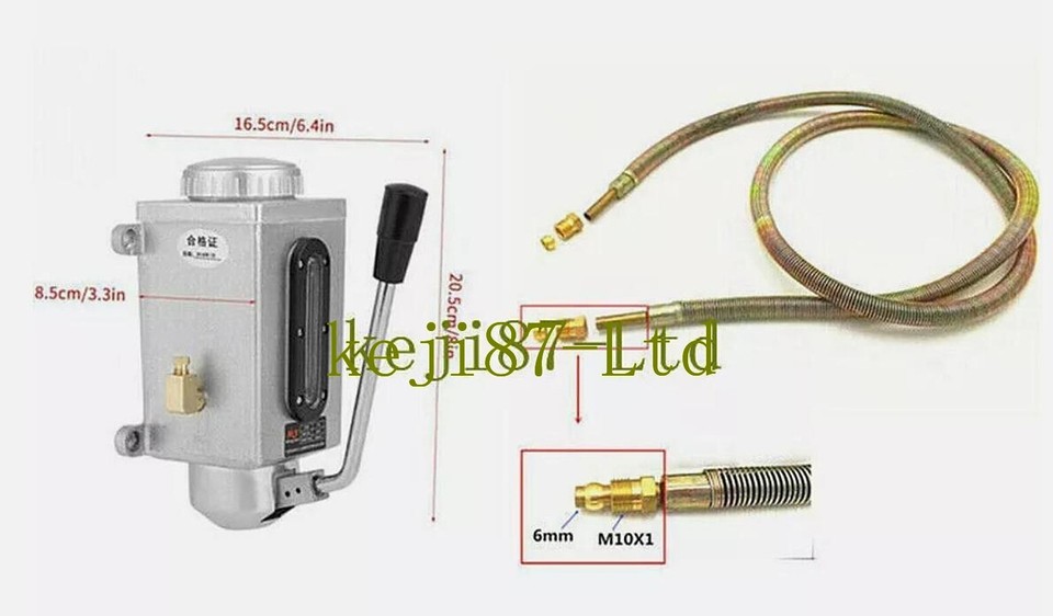 CNC Y-8 6mm Manual Hand Pump Oiler(One Shot Lube) Lubricating Oil Pipe ...