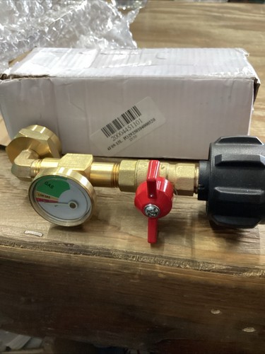 Propane Refill Adapter with Valve and Gauge, Fill 1 Lb Bottles From 20 ...