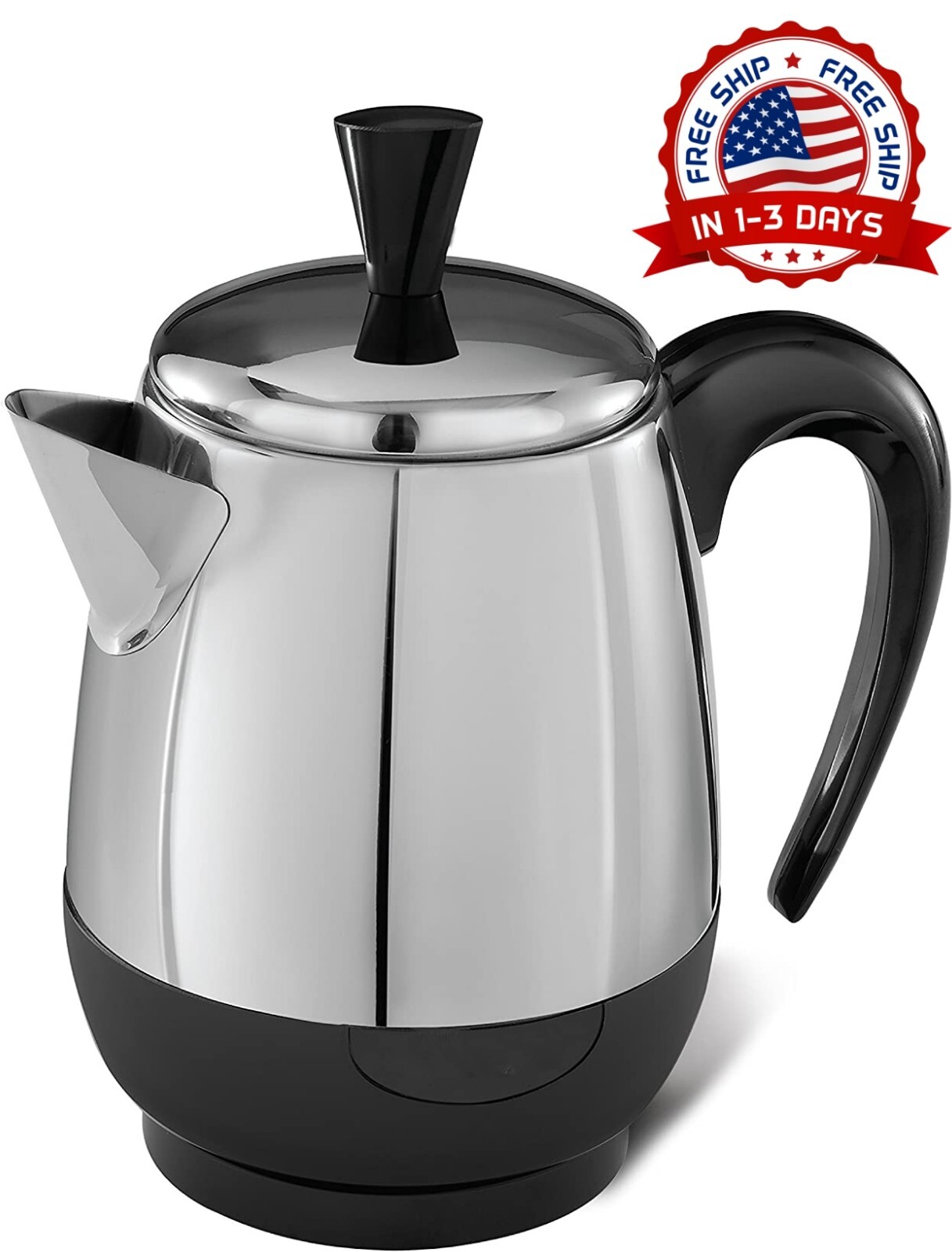 Percolador De Café De Acero Inoxidable Con Capacidad De 2 A 4 Tazas ...