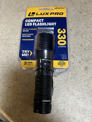 LUXPRO 330 Lumen Tactical LED Flashlight Waterproof Resistant Brand New ...