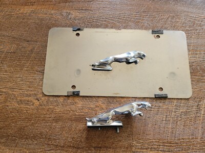 1980 JAGUAR XJS CAT LEAPING HOOD EMBLEM and LICENSE PLATE | eBay