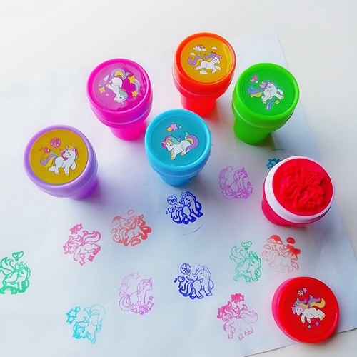 6x Unicorn Ink Stamps Seal - Pinata Toy Loot/Party Bag Fillers Wedding ...