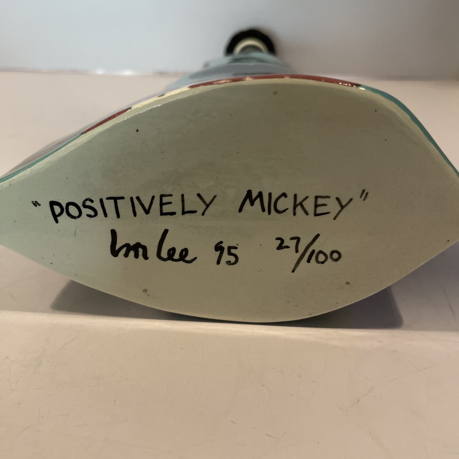 Rare Disney "Positively Mickey" Vase by M Lee 1995 - Limited Edition 27 ...