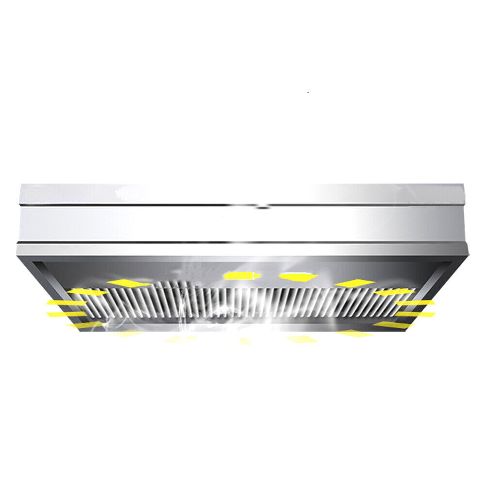 495x495mm Stainless Steel Kitchen Extraction Hood Canopy Grease Baffle ...