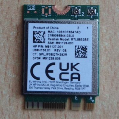 Realtek RTL8852BE Mini Wireless, WiFi, WLAN Bluetooth Karte aus HP ...