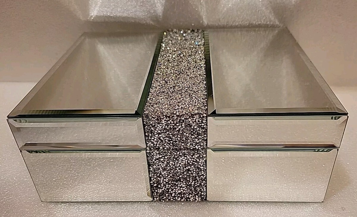 Mirrored Jewellery The Obelisk New Gold Metal Edged Mirrored