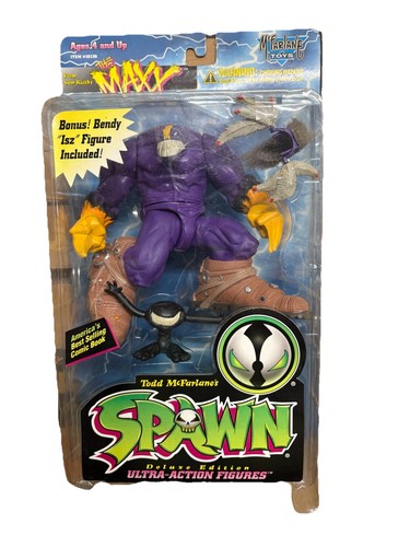 1996 McFarlane Toys The Maxx Spawn Deluxe Ultra Action Figure W/ Black ...
