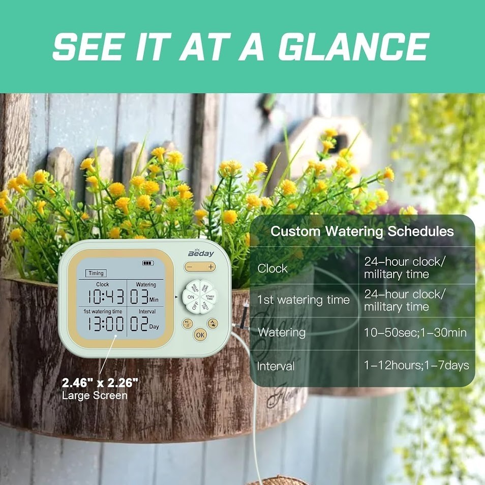 2x Beday Automatic Drip Irrigation System Indoor Plant Waterer Kit | eBay