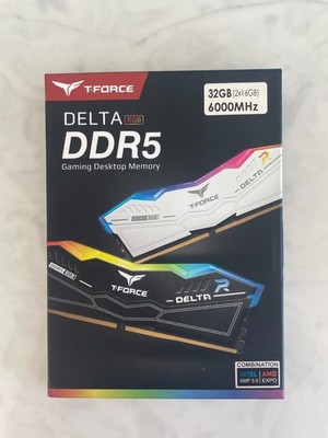 Team Group T-Force DELTA RGB 32GB (2x16GB) (DDR5-6000) CL38 in white ...