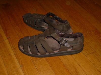 MEPHISTO Mens SAM Sandals Shoes Mens Size 45/US-11 Brown Nubuck Leather ...