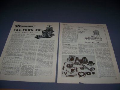 VINTAGE..FROG 80 DIESEL .8 CC R/C ENGINE ..-VIEW/PERFORMANCE/SPECS ...