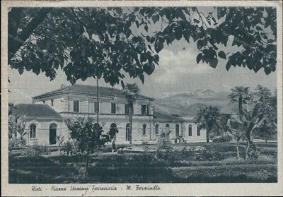 cz430 cartolina rieti piazza stazione ferroviaria m.terminillo lazio | eBay