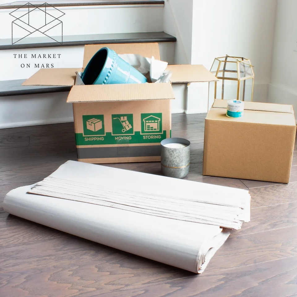 Unprinted Packing Paper, 24x30 Inches - 500 Sheets for Shipping Needs ...