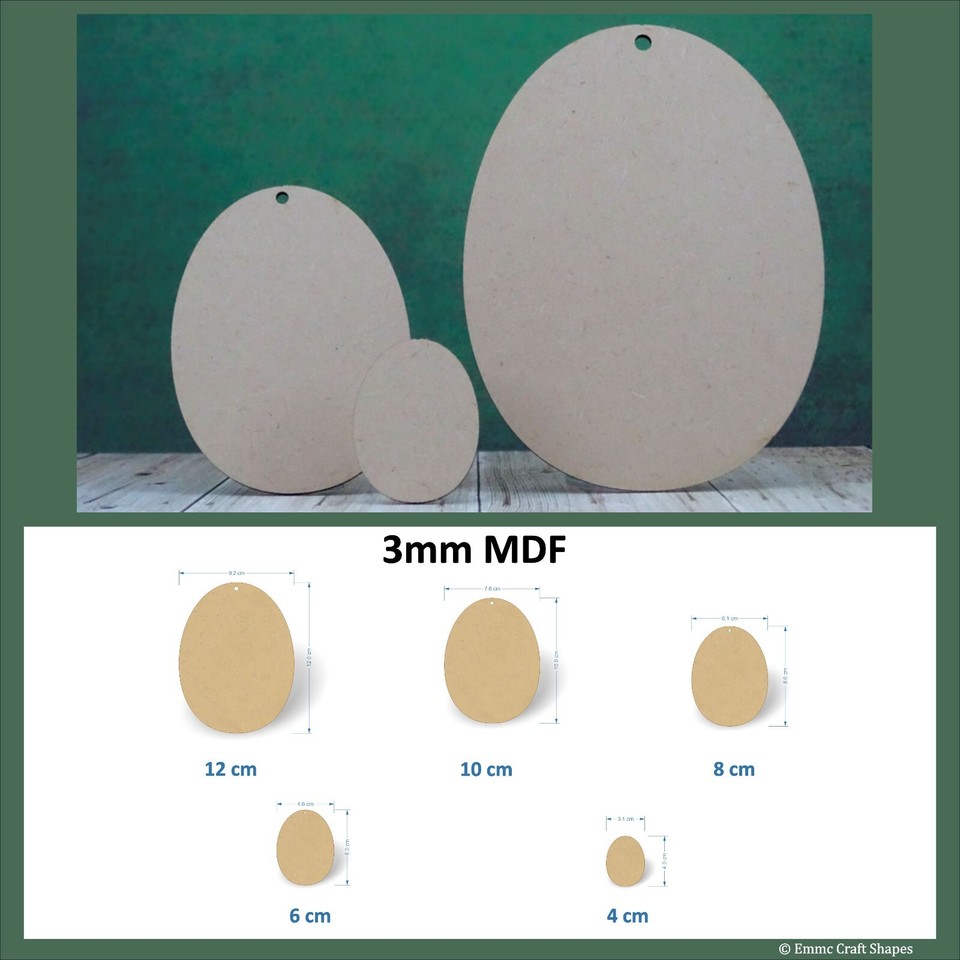 Wooden Egg shapes MDF or plywood Easter egg craft blanks and cutouts ...