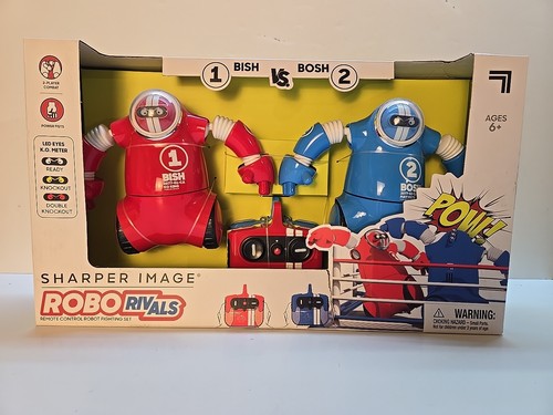 SHARPER IMAGE ROBO RAGE REMOTE CONTROL ROBOT FIGHTING SET 2-PLAYER ...