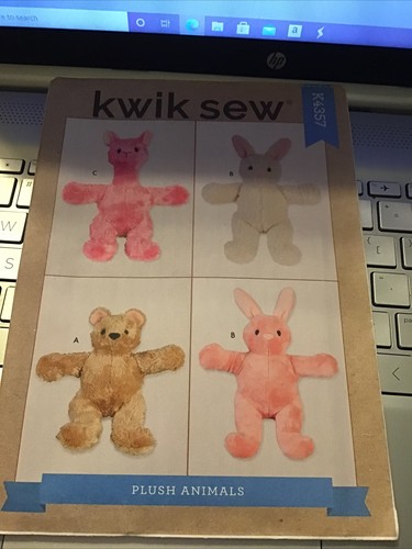 uncut KWIK SEW CRAFTS PATTERN #K4357 PLUSH ANIMALS | eBay