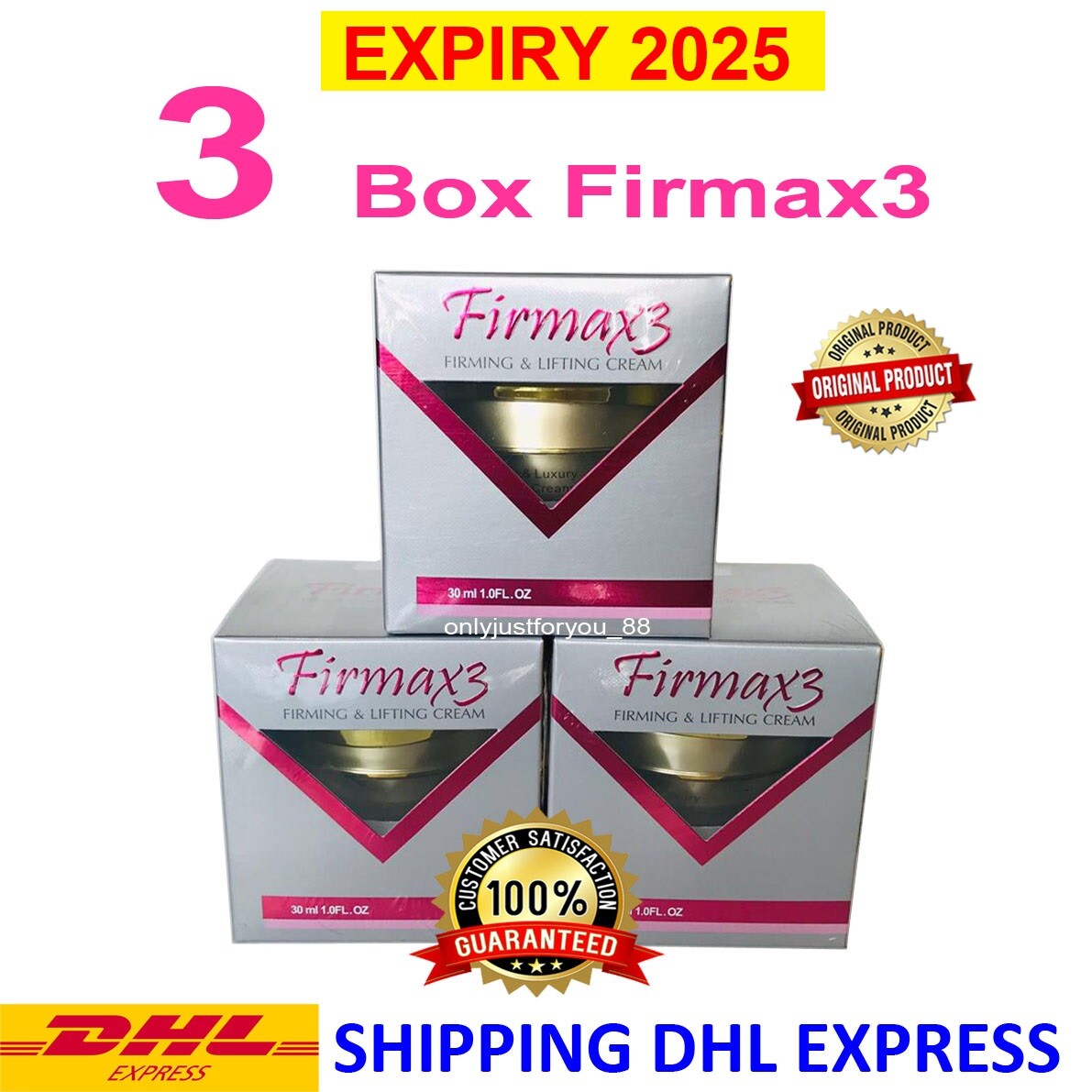 3 Boxes Firmax3 Cream Hormones Therapy Firming Lifting Anti Aging 2026 ...